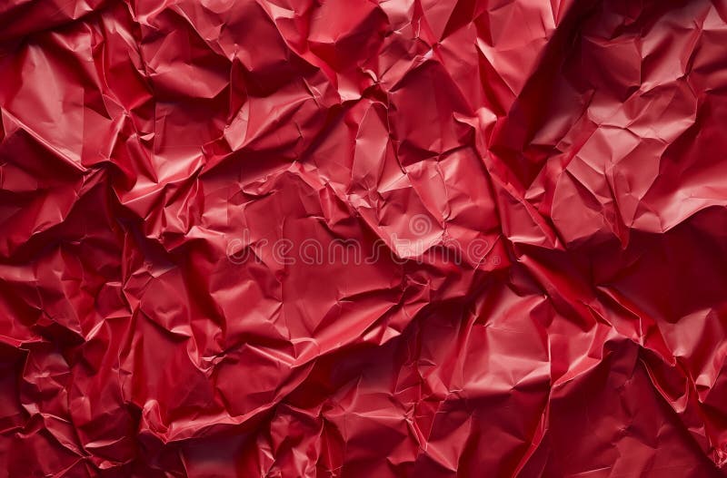 Crumpled Metallic Red Paper Stock Photo - Image of paper, creative ...