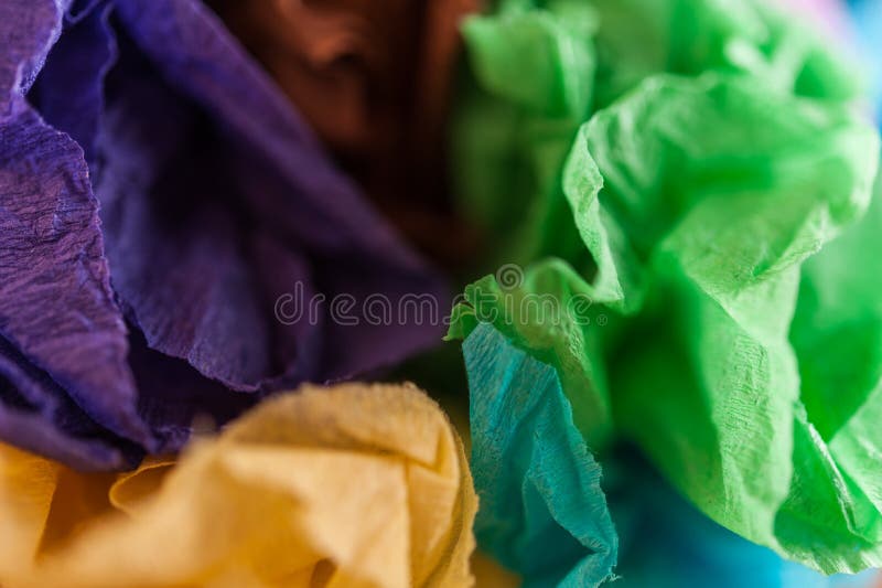 Multi-colored Crumpled Real Vivid Paper Sheets Texture Background ...