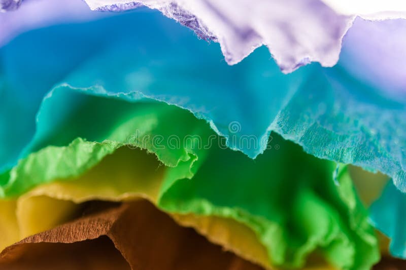 Multi-colored Crumpled Real Vivid Paper Sheets Texture Background ...