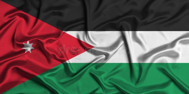Crumpled National Flag of Jordan Stock Illustration - Illustration of ...