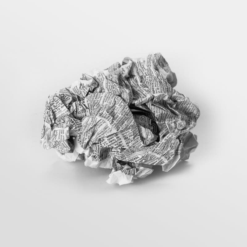 Crumpled Newspaper stock photo. Image of advertisement - 24845376