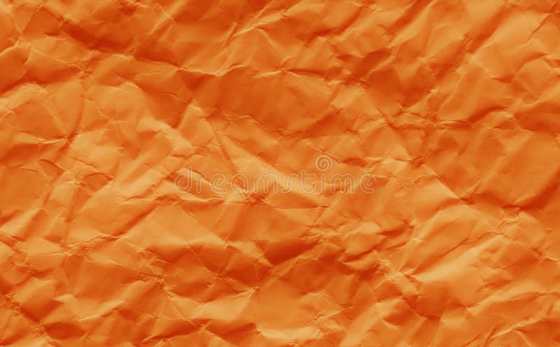 Crumpled Orange Paper Texture Background. Stock Photo - Image of aged ...