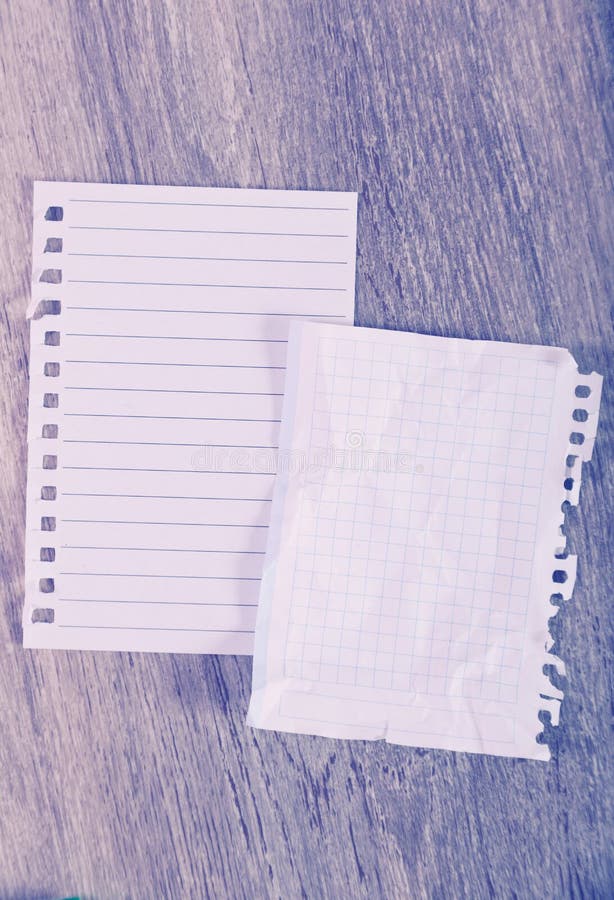 Crumpled Page Notebook on Table Stock Photo - Image of turn, white ...