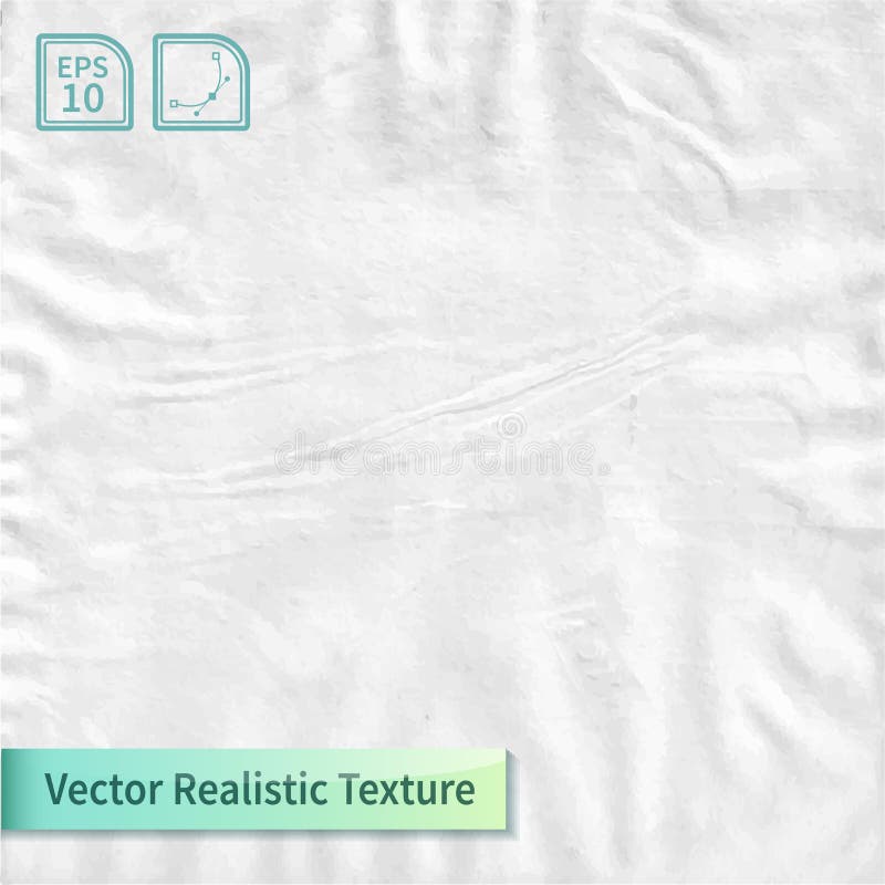 Crumpled Page. Wrapping Paper Texture. Realistic Vector Texture for ...