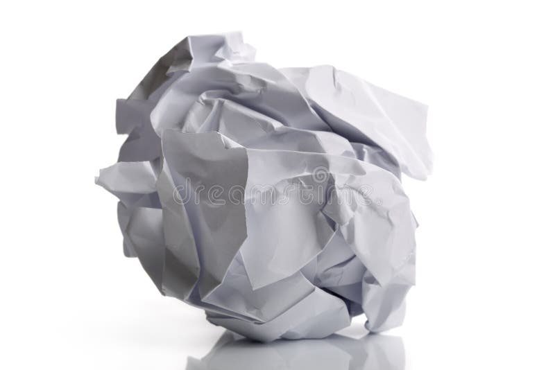 Crumpled Paper stock photo. Image of business, stress, mistake - 12620
