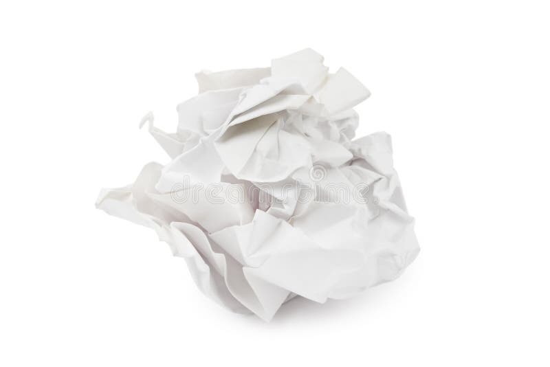 Crumpled Paper stock photo. Image of business, stress, mistake - 12620