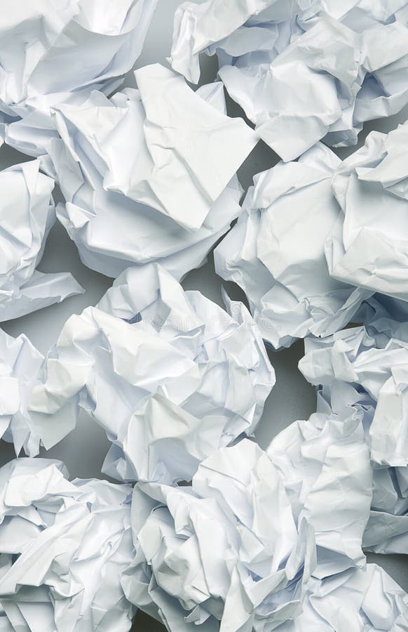 Crumpled paper stock photo. Image of failure, files, wads - 3819128