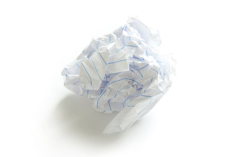 Paper Ball Office Frustration Waste Stock Image - Image of coil ...