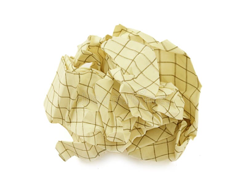 Crumpled paper ball stock image. Image of squared, squash - 1769277