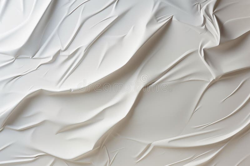 Crumpled Paper Ball Creates Abstract Texture on White Stock ...