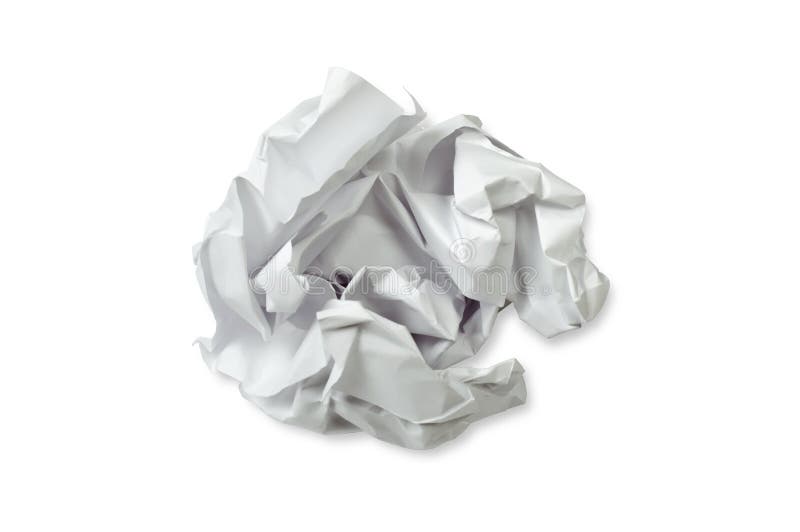 Crumpled paper ball stock image. Image of efuse, creased - 30746013