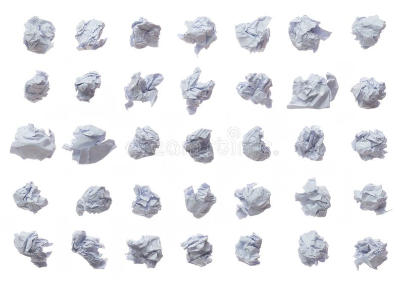 Crumpled Paper Ball is Symbol of Frustration Discarded Ideas, Isolated ...