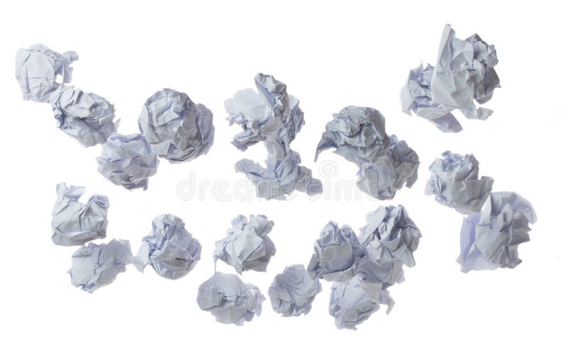 Crumpled Paper Ball is Symbol of Frustration Discarded Ideas, Isolated ...