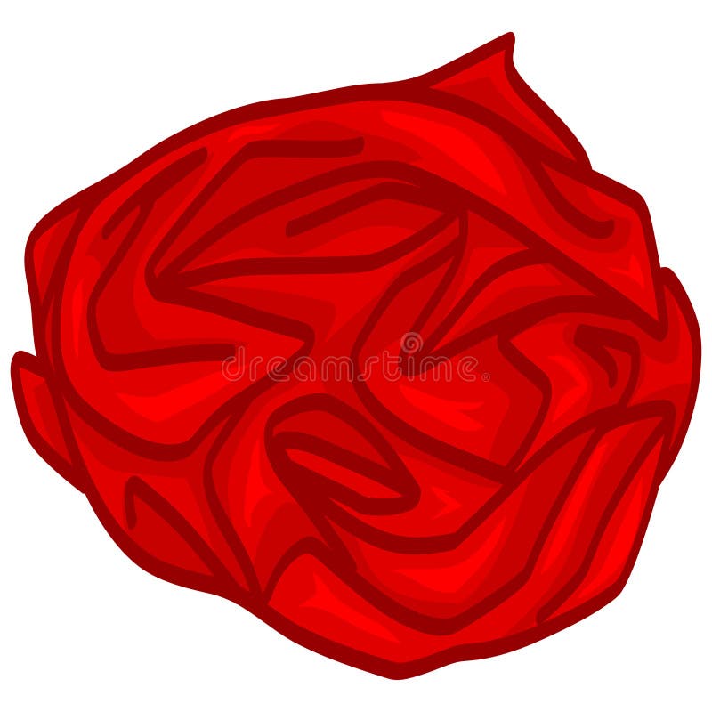 Crumpled Paper Ball Vector Illustration Stock Vector - Illustration of ...