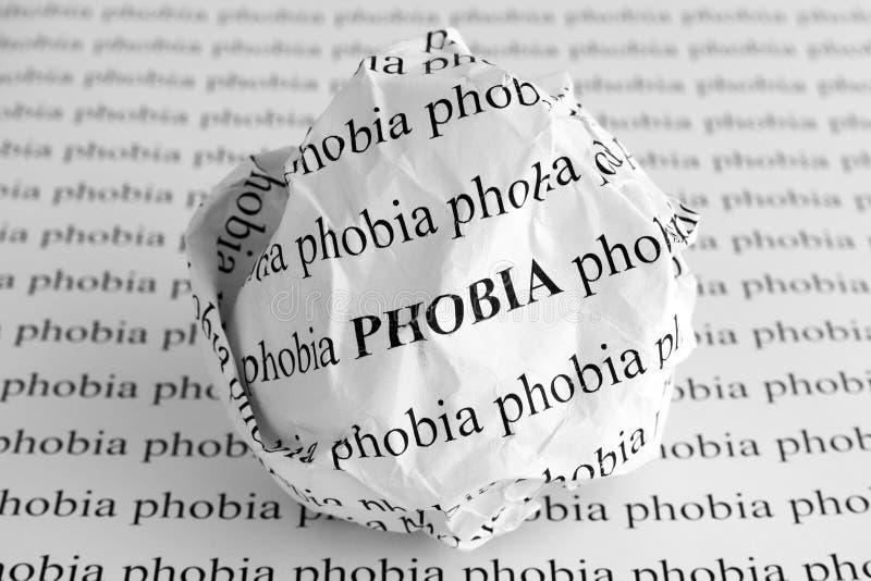 Crumpled Paper Ball with Words Phobia Stock Photo - Image of fear, word ...