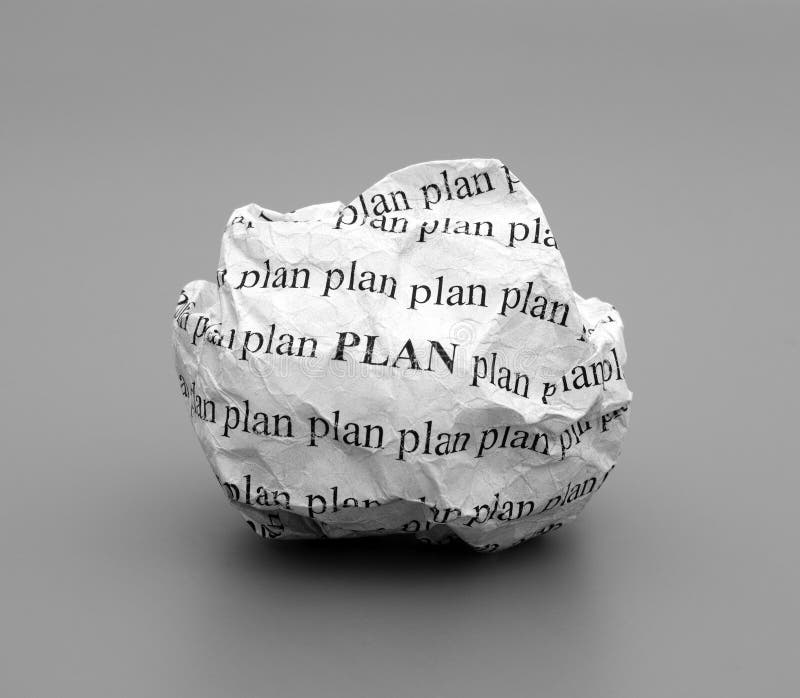 Crumpled Paper Ball Words Plan Stock Photos - Free & Royalty-Free Stock ...