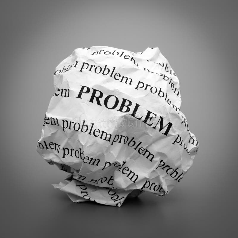 Words - No Problem-on a Blurred Background of School Supplies Stock ...