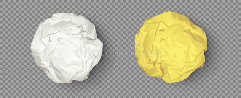 Crumpled Paper Balls, Realistic Effect, Vector Illustration Stock ...