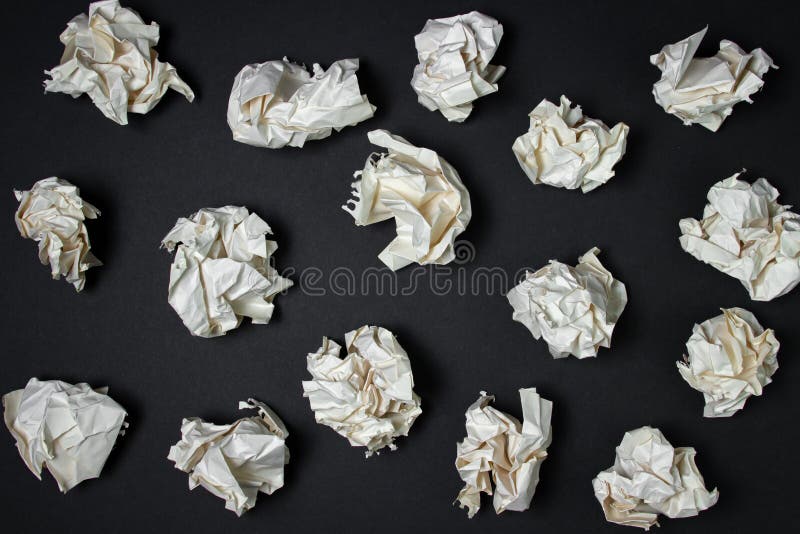 Crumpled Paper on a White Background. a Pile of Crumpled Paper Stock ...
