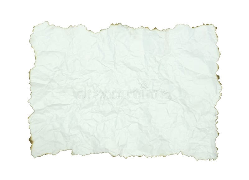 Crumpled Paper with Burnt Edges Stock Image - Image of edge, grunge ...