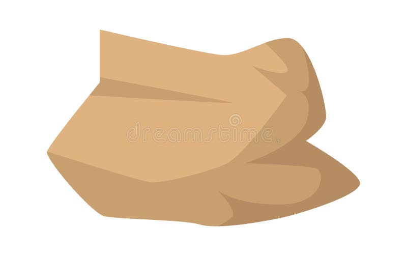 Crumpled Paper Cardboard Garbage Flat Icon Waste Sorting and ...