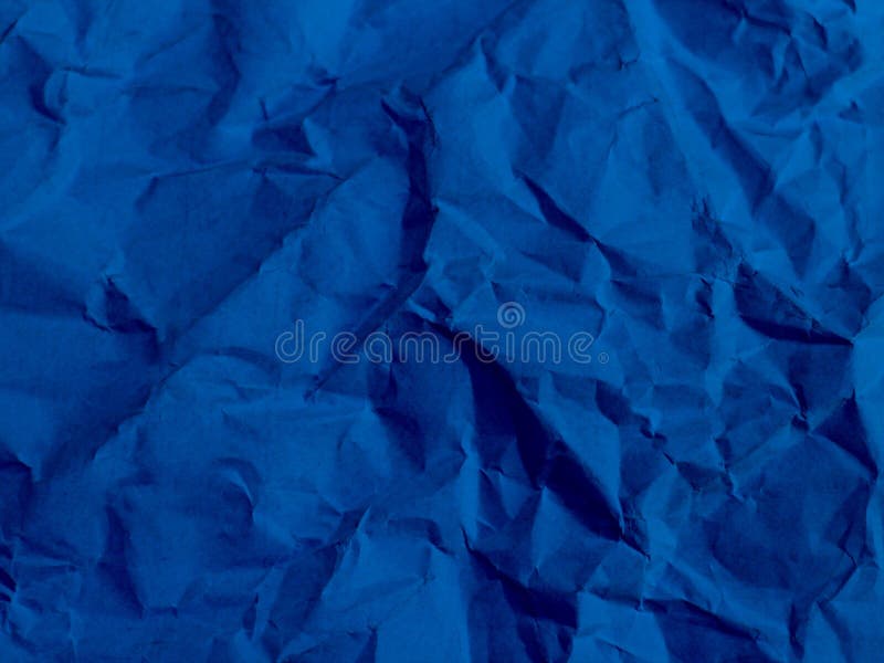 Crumpled Paper with a Deep Blue Color. Stock Image - Image of rough ...