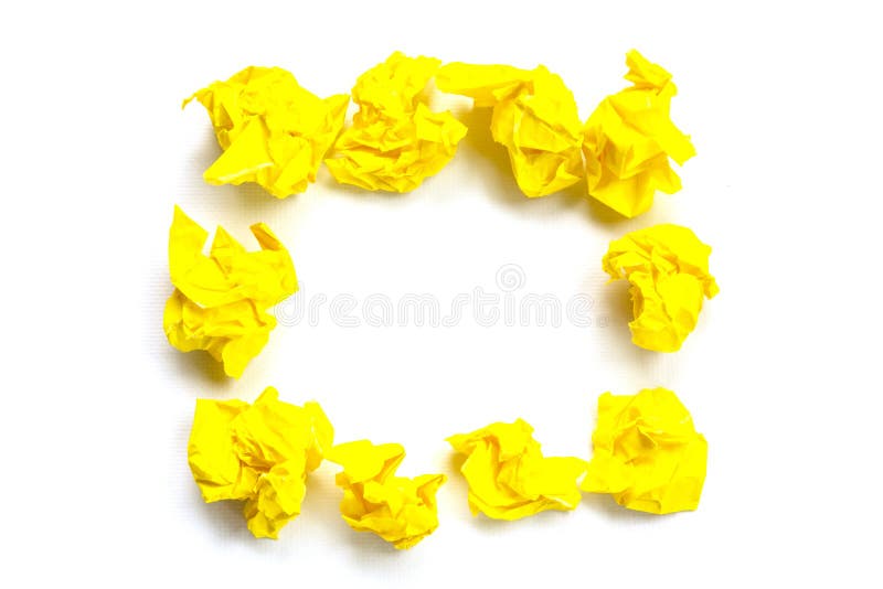 Crumpled Paper Frame. Place for Your Text Stock Photo - Image of paper ...