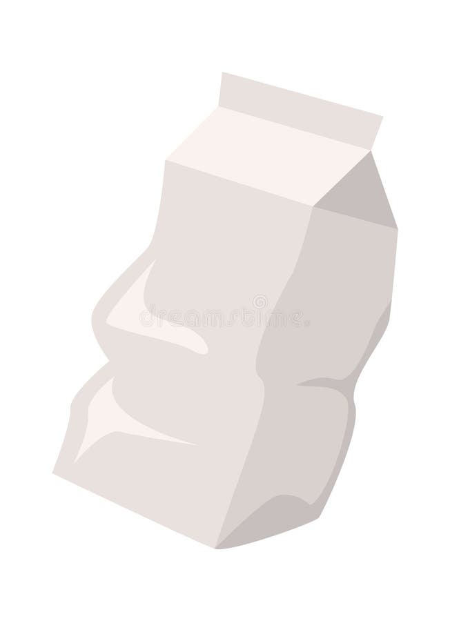 Crumpled Paper Garbage Flat Icon Waste Sorting and Utilization Stock ...