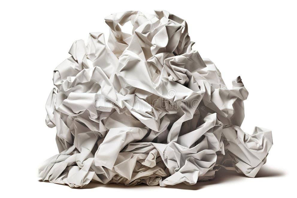 Crumpled Paper. Generated by AI Stock Illustration - Illustration of ...