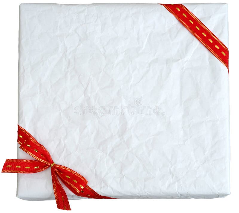 Crumpled paper gift box stock image. Image of message - 8487407