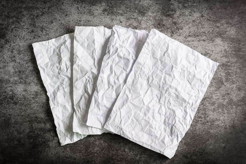 Crumpled Paper on Grunge Background, Creativity Problems Concept Stock ...