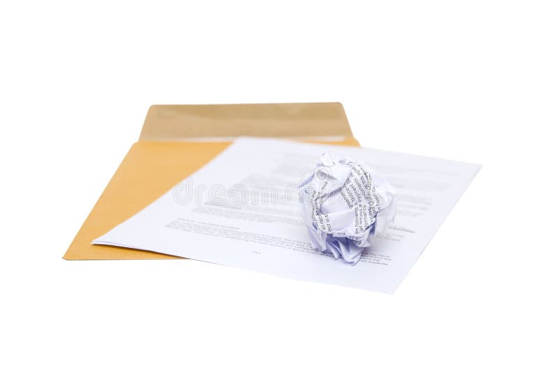 Crumpled paper in hand stock image. Image of correspondence - 37010799