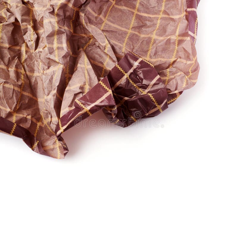 Crumpled Paper Isolated Over White Background Stock Photo - Image of ...