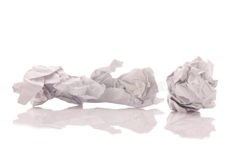 Crumpled Paper Isolated on White Background Stock Photo - Image of ...