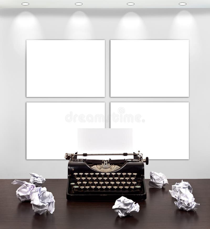 Crumpled paper on table. stock image. Image of empty - 69956323