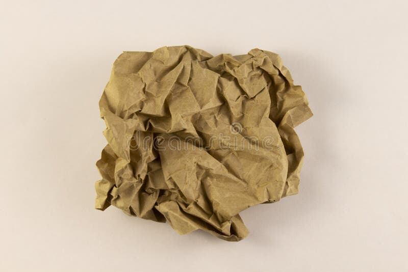 Crumpled Paper Texture or Background. Copyspace for Text Stock Image ...
