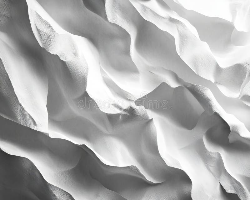 Crumpled Paper Texture with Deep Creases Under Angled Light Stock ...