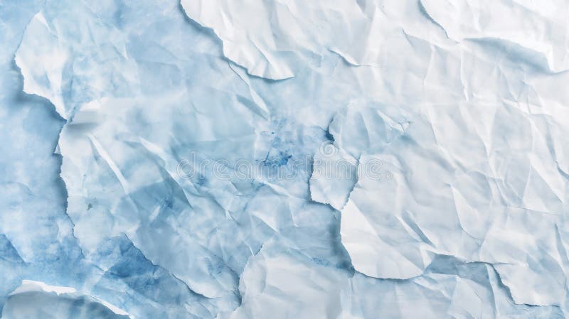Crumpled Paper Texture with Light Blue Tones, Resembling Ice or Water ...