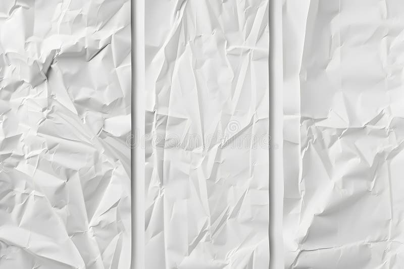 Crumpled Paper Texture Mockup - White Background Stock Illustration ...