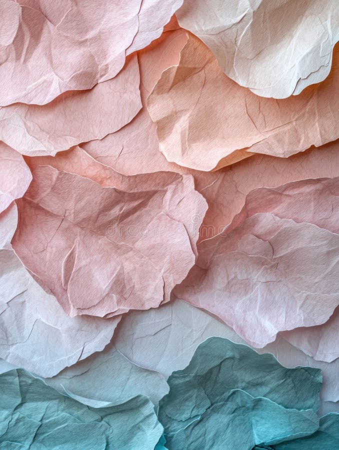 Crumpled Paper Texture in Pastel Colors Stock Illustration ...