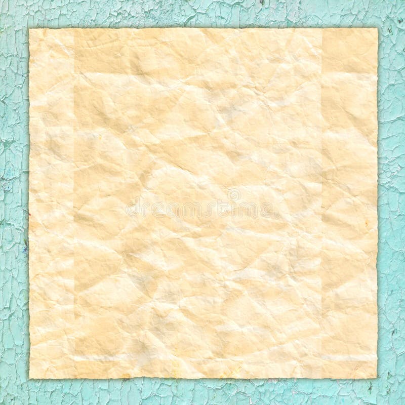 Crumpled Paper on Textured Cracked Paint Stock Illustration ...