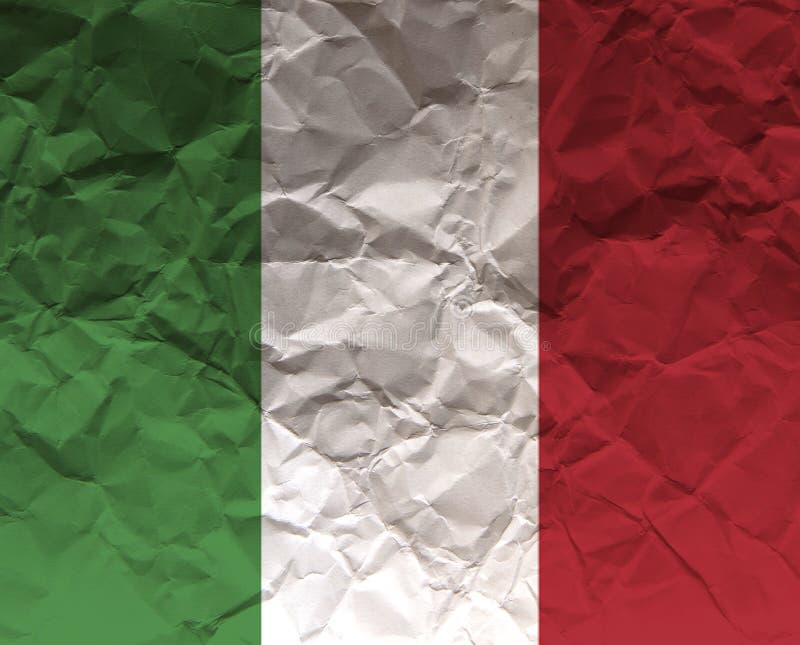 Crumpled Paper Textured Flag - Italy Stock Photo - Image of colors ...
