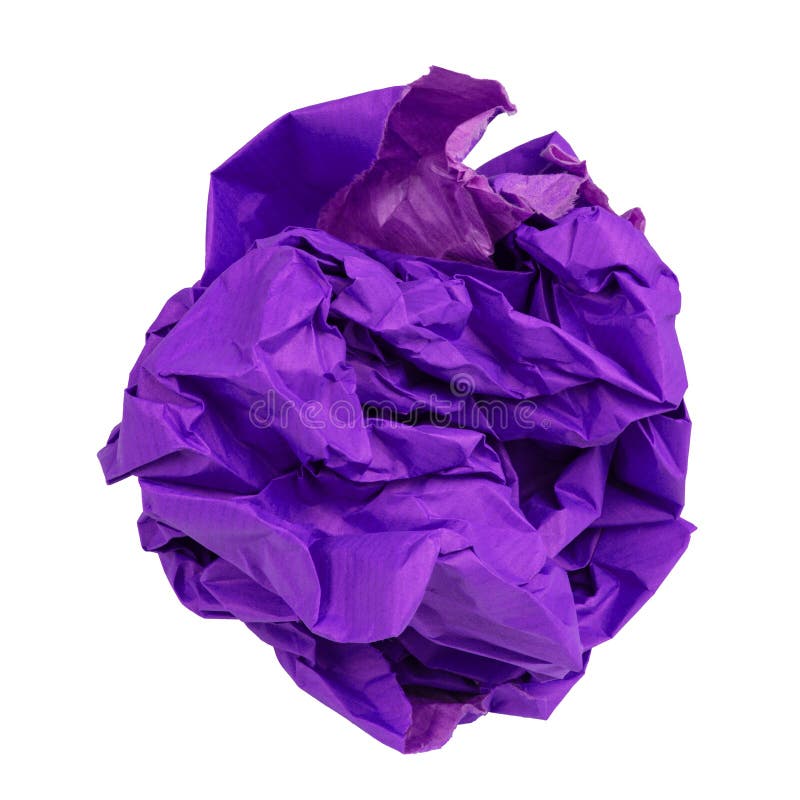 Crumpled Paper on White Background, Abstract Stock Photo - Image of ...