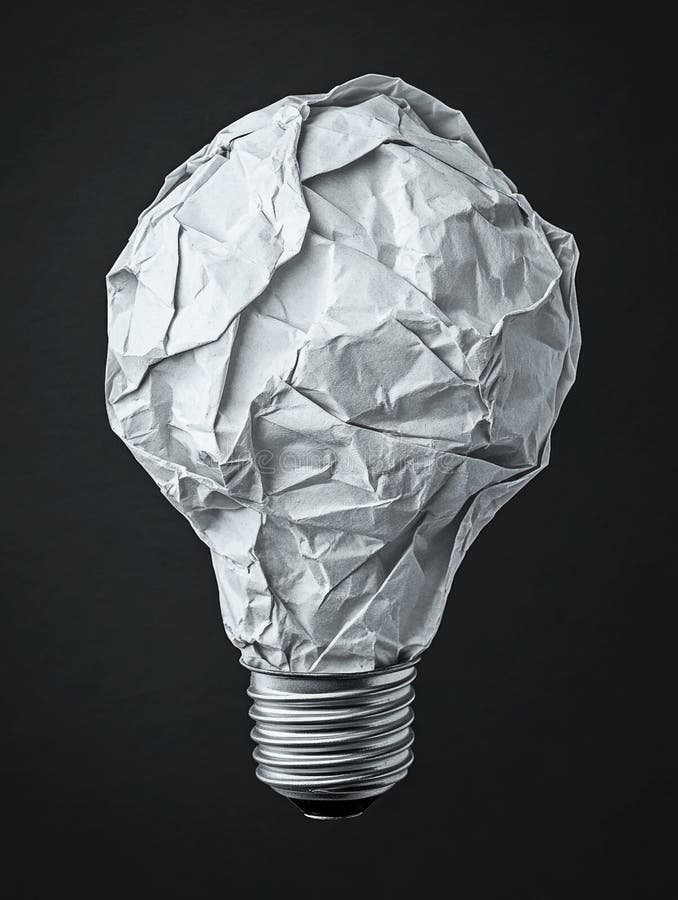 Crumpled Paper Wrapped Light Bulb Stock Photos - Free & Royalty-Free ...