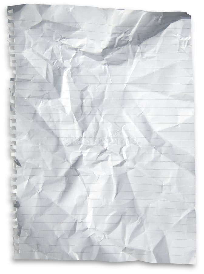 Crumpled Perforated Paper with Shadow Stock Photo - Image of damaged ...