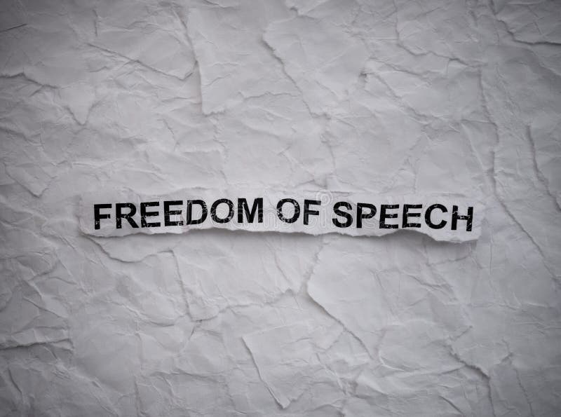 Crumpled Piece of Paper with Words Freedom of Speech on Torn White ...