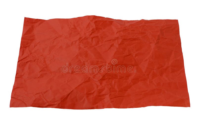 A Crumpled Piece of Red Paper Stock Photo - Image of background, empty ...