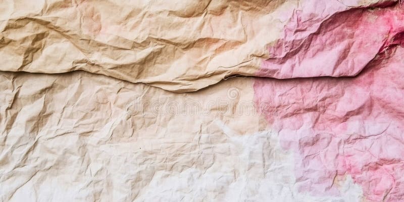 Pink and Brown Crumpled Stained Paper Creating an Abstract Texture ...