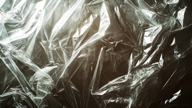 Crumpled Plastic Sheet Abstract Texture Stock Illustration ...