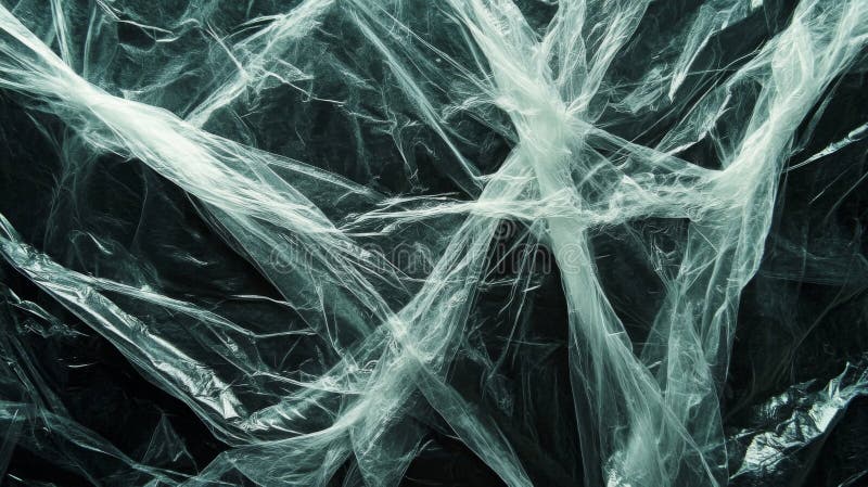 Crumpled Plastic Sheet Abstract Texture Background Stock Illustration ...